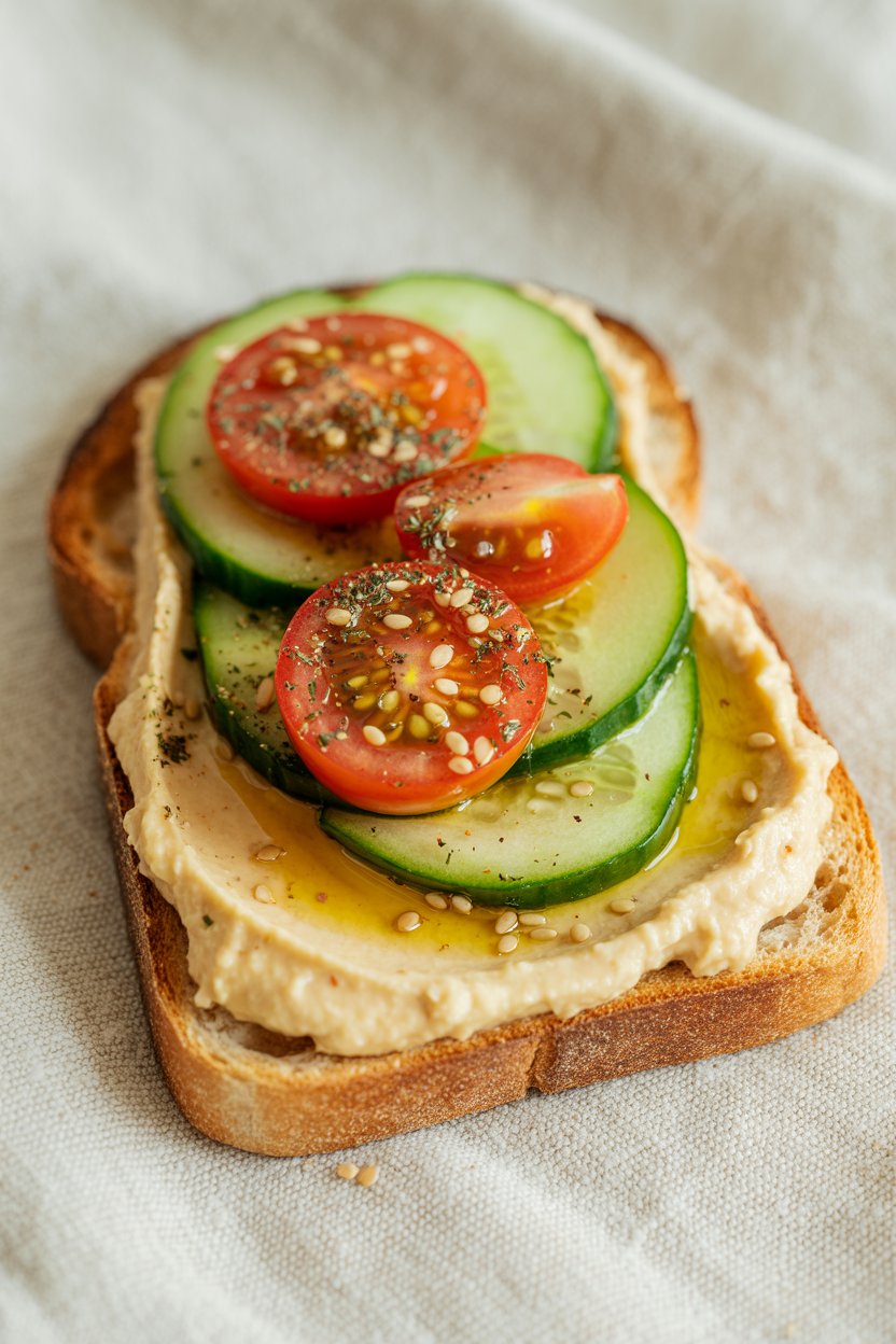 Mediterranean Hummus Toast with Za’atar